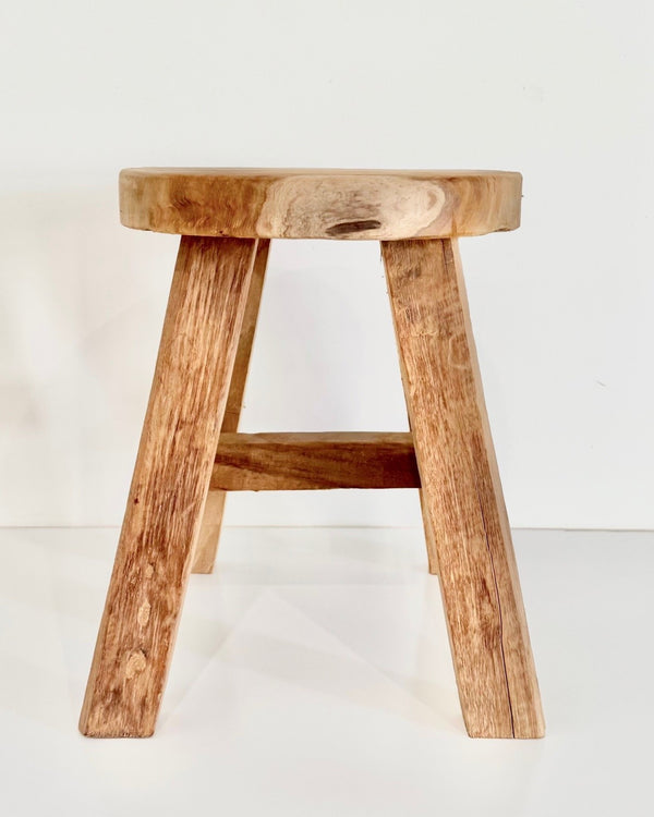 Round Teak Stool – Sama Sama Noosa