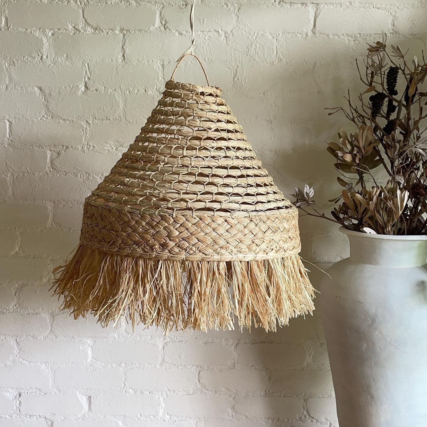 Tea Tree Raffia Pendant Light Shade – Sama Sama Noosa